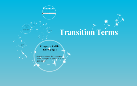 Transition Terms by Debra Hickey on Prezi