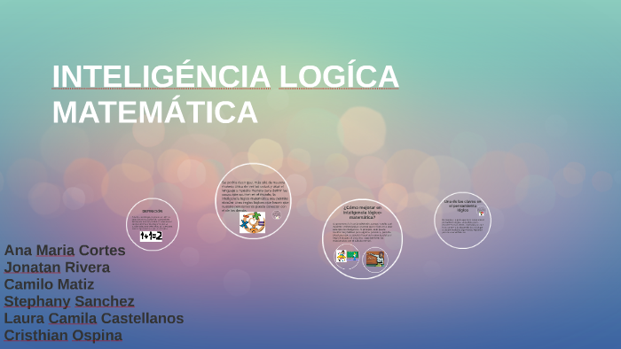 INTELIGÉNCIA LOGÍCA MATEMÁTICA by ANA MARIA CORTÉS RIVERA