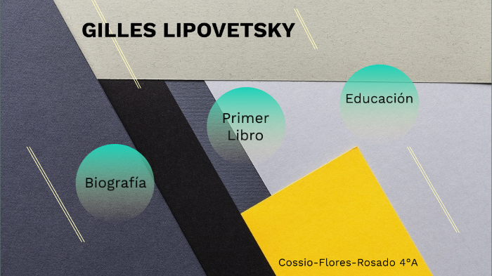 La ética de Lipovetsky by Karina Rosado on Prezi