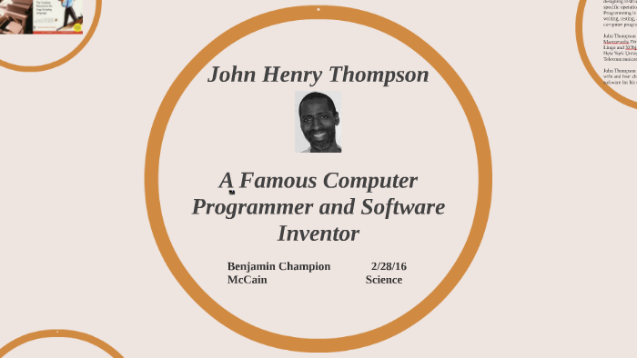 John Henry Thompson by Benjamin Champion on Prezi
