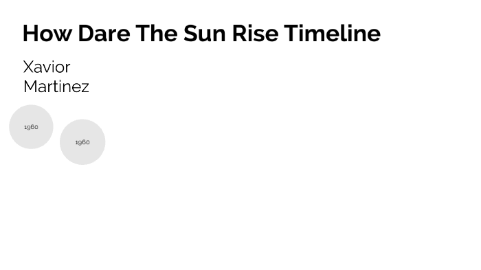 How dare the sun rise timeline by Xavior Martinez on Prezi