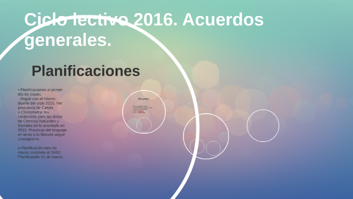 Ciclo lectivo 2016. Acuerdos generales. by Laura Chiaramonte on Prezi