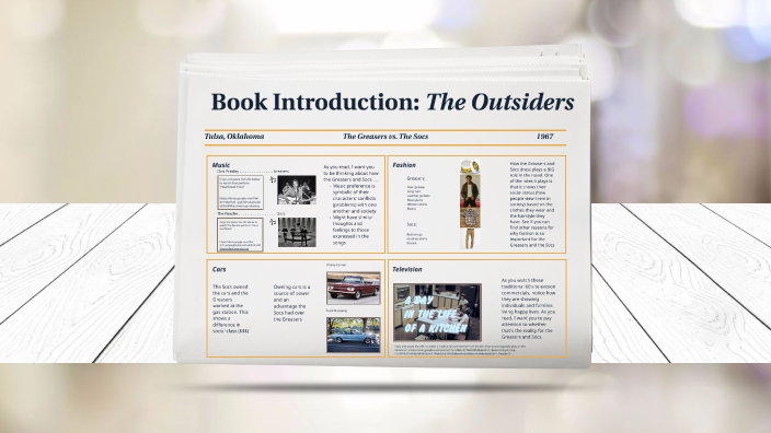 Book Introduction: The Outsiders by S.E. Hinton by Olivia Ziering on Prezi