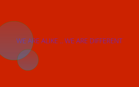 We are Alike ... We are Different by christian m on Prezi