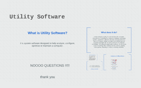 utility Software by on Prezi