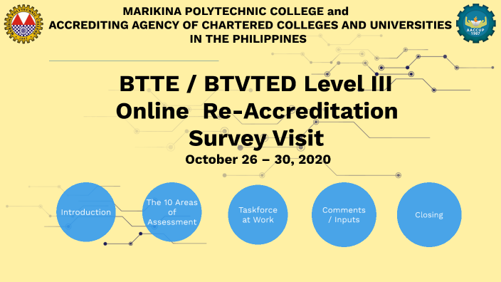 BTVTED / BTTE Re-Accreditation by WIESON RESULTAN on Prezi