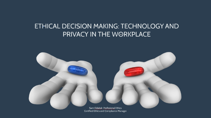ETHICAL DECISION MAKING: TECHNOLOGY AND PRIVACY IN THE WORKP by Watty ...