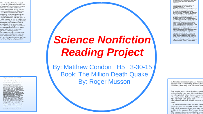 Science Report by Matt Condon on Prezi