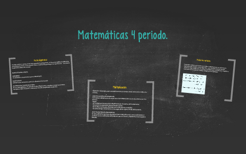 Matemáticas 4 periodo. by