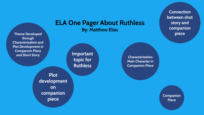 ELA One Pager About Ruthless by Matthew Elias on Prezi