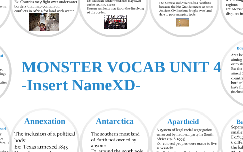 MONSTER VOCAB UNIT 4 by schylarker kim