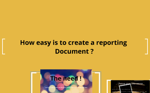 How easy is to create a webi Document ? by Lamine RIHANI on Prezi