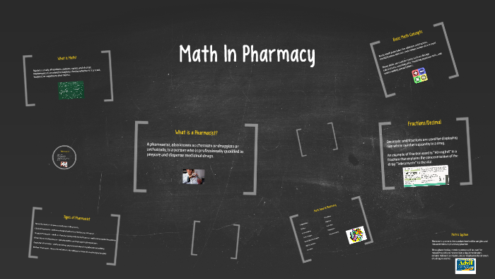 Math In Pharmacy by Saaya P. on Prezi