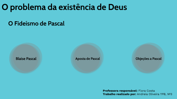 O Fideísmo de Pascal by Andreia Oliveira on Prezi