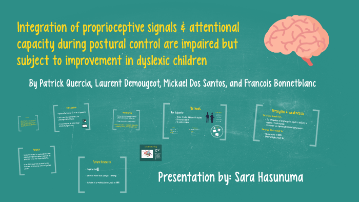 Postural control and automaticity in dyslexic children: by Sara ...