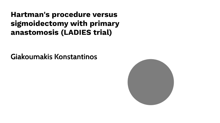 Hartman's procedure versus sigmoidectomy with primary anastomosis by ...