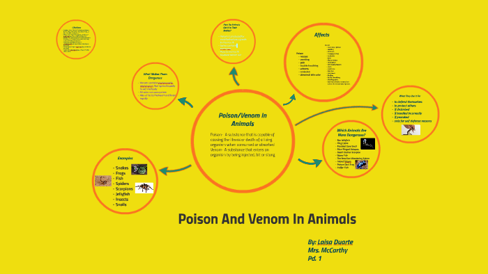 Poison And Venom In Animals by Laisa Duarte on Prezi