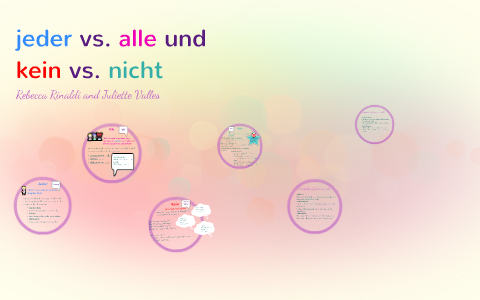 jeder vs. alle und by Rebecca Rinaldi on Prezi