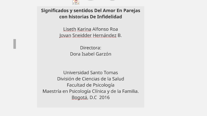 significados y sentidos del amor en parejas con historias de ...