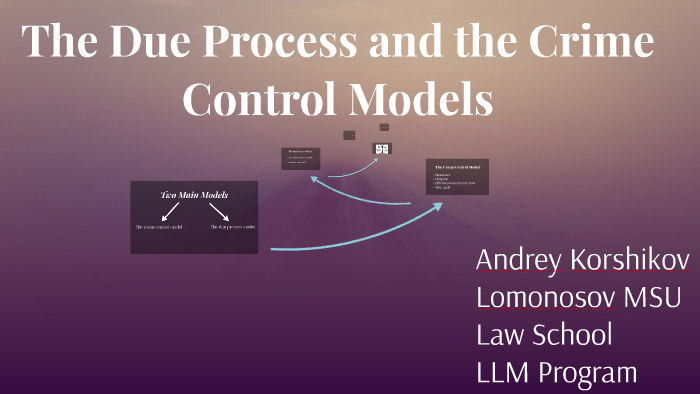 The Due Process And The Crime Control Models by Andrei Korshikov on Prezi
