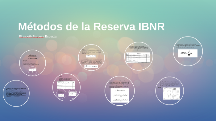 Metodos de la Reserva IBNR by Elizabeth Barbosa on Prezi