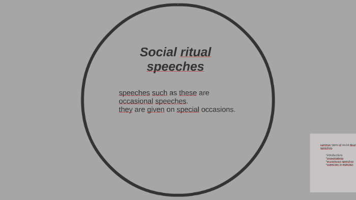 Social ritual speeches by donovan putesoy on Prezi