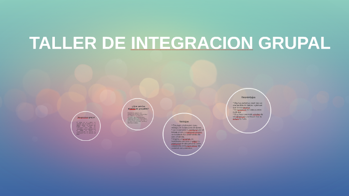 TALLER DE INTEGRACION GRUPAL by Marlem López on Prezi