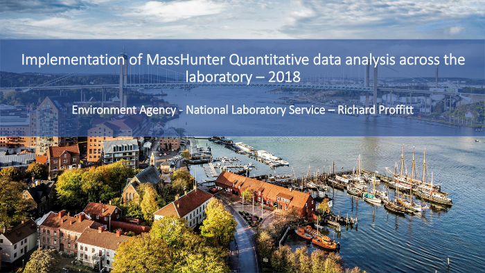 Implementation of MassHunter Quant data analysis across the laboratory ...