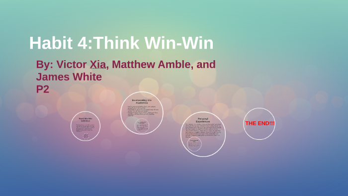 Habit 4:Think Win-Win by Victor Xia on Prezi