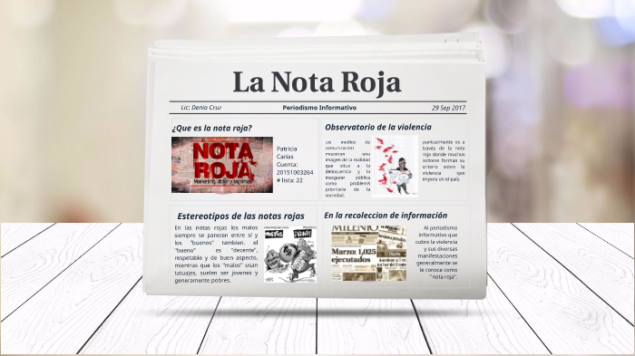 Presentación de la nota roja by Patricia Carìas on Prezi