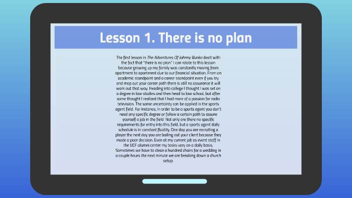 Lessons of Johnny Bunko by Charles Stewart on Prezi