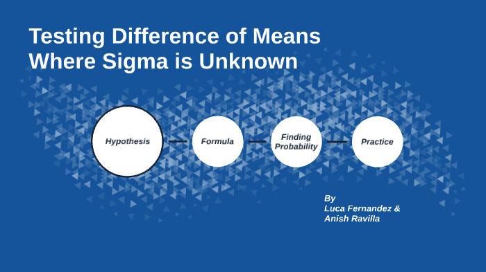 Inference of Difference with Unknown Sigma by Luca Fernandez on Prezi