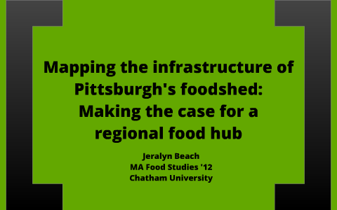Mapping the infrastructure of Pittsburgh's foodshed: Making the case ...