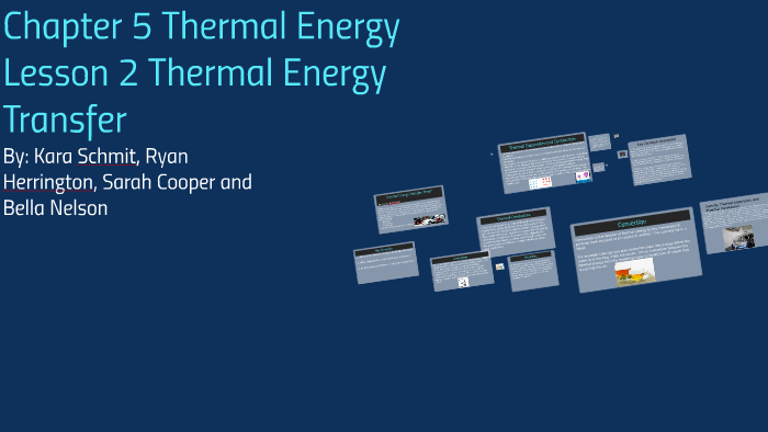 Chapter 5 Thermal Energy Lesson 2 Thermal Energy Transfer by Kara ...