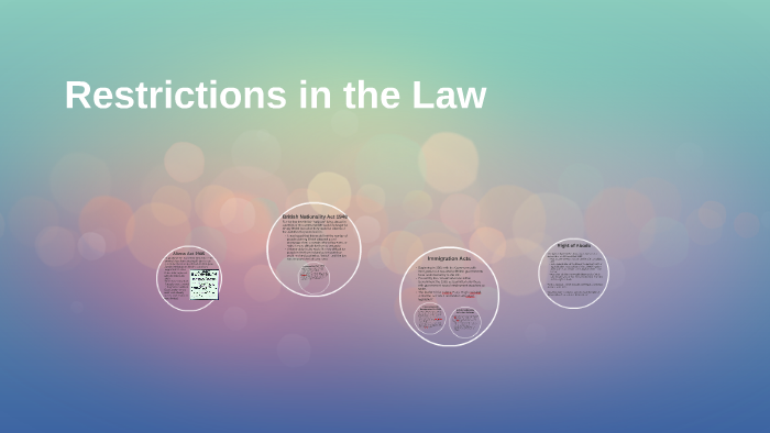 Restrictions in the Law by R Vaughan on Prezi