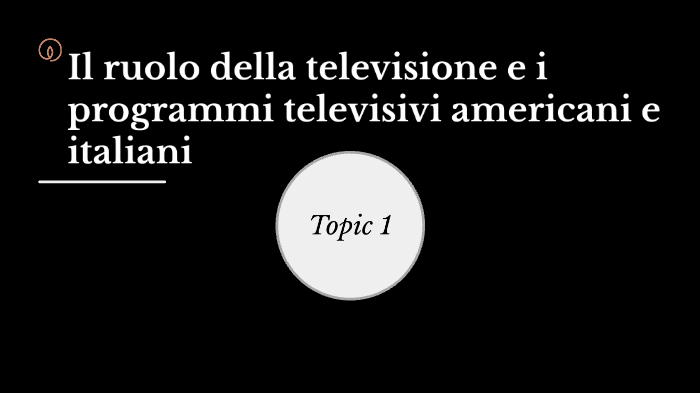 Il ruolo della televisione e i programmi televisivi americani e ...