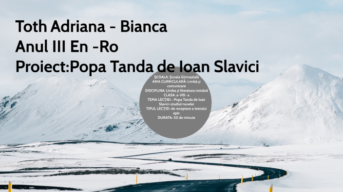 Popa Tanda de Ioan Slavici by Bianca Toth on Prezi