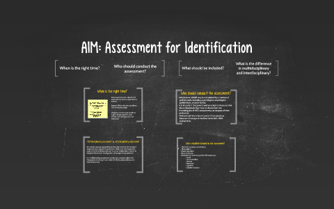 AIM: Assessment for Identification by Sarah Beth Leverette on Prezi