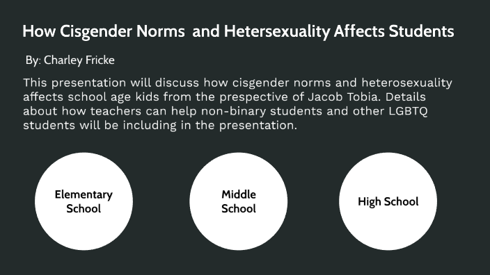How Cisgender Norms and Hetersexuality Affects Students by Charley ...