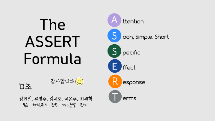 The ASSERT Formula by Eunju Lee on Prezi