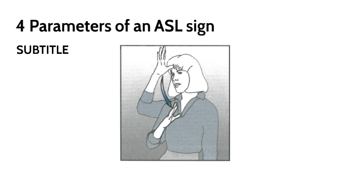 4 Parameters of an ASL sign by Alex Z on Prezi