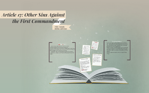 Article 17: Other Sins Against the First Commandment by Justine Finerty ...