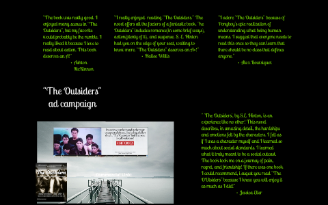 Ad Campaign: "The Outsiders" novel by Jessica Eller on Prezi