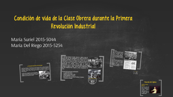 Condición de vida de la Clase Obrera durante la Primera Revo by Maria ...