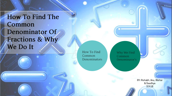 How to Find The Common Denominator of Fractions & Why We Do it by ...