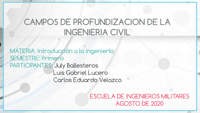 CAMPOS DE PROFUNDIZACION DE LA INGENIERIA CIVIL by July Catherine ...