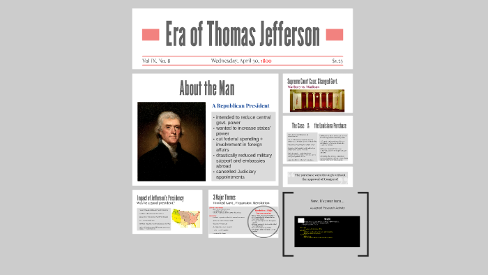 Era of Thomas Jefferson by Amy Lid on Prezi
