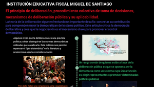 El principio de deliberación, procedimiento colectivo de toma de ...