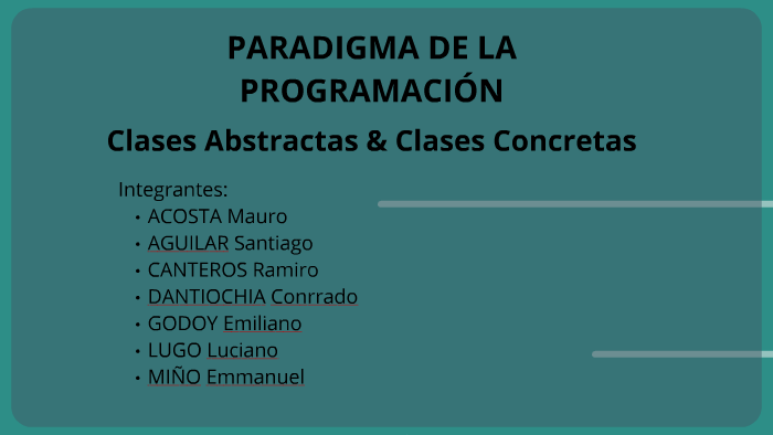 Clases Abstractas y clases concretas by Grupo1 Analisis de sistemas on ...