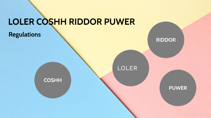 LOLER COSHH RIDDOR PUWER by macey staff on Prezi